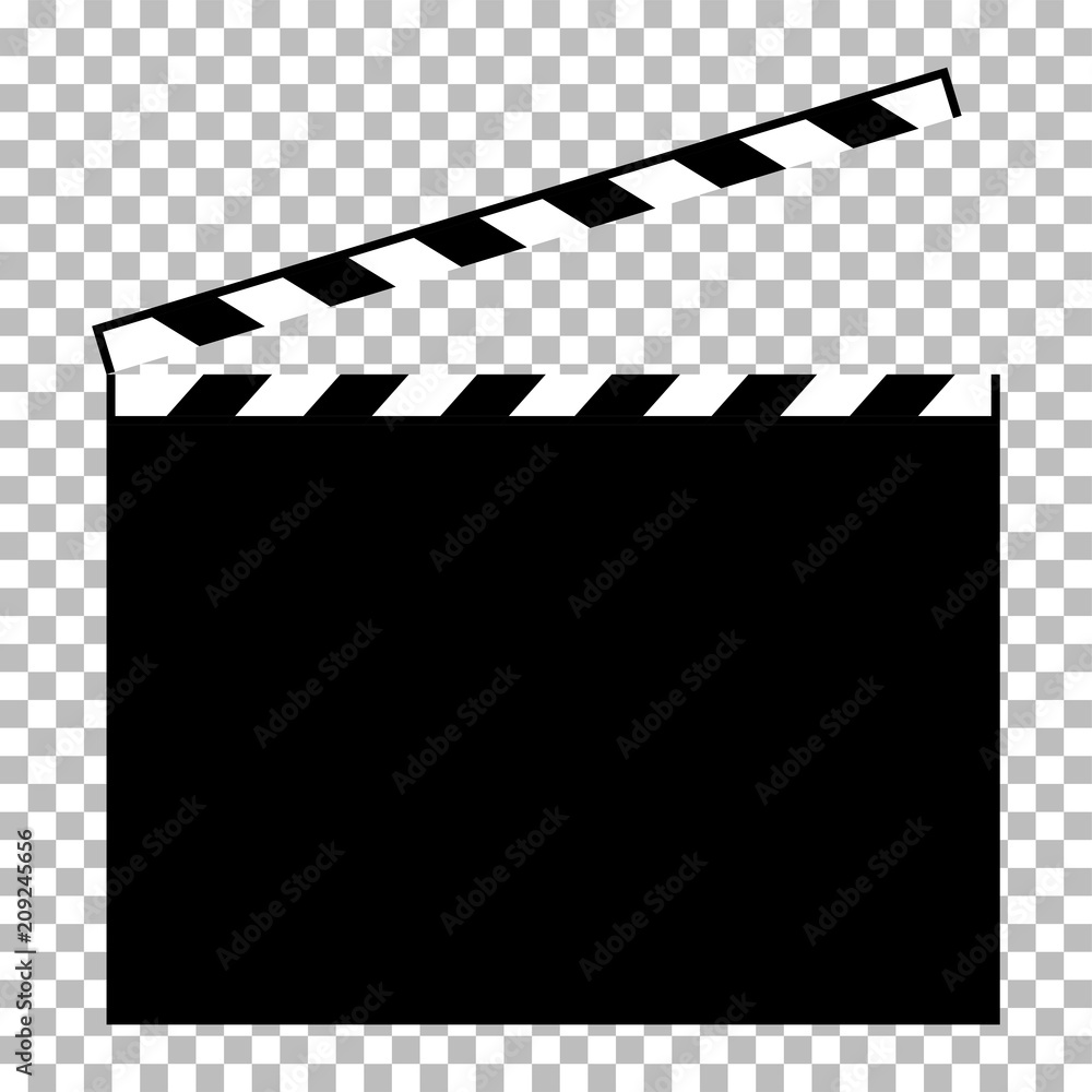 blank director clapboard on transparent background vector illustration ...