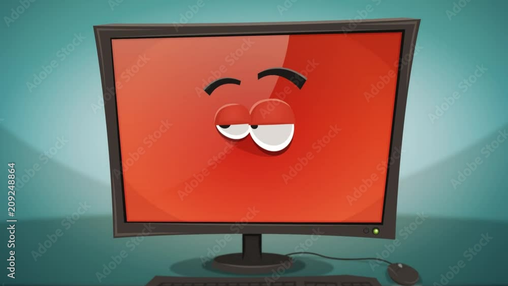 Cartoon Funny Computer Character Animation/ Animation of a funny ...