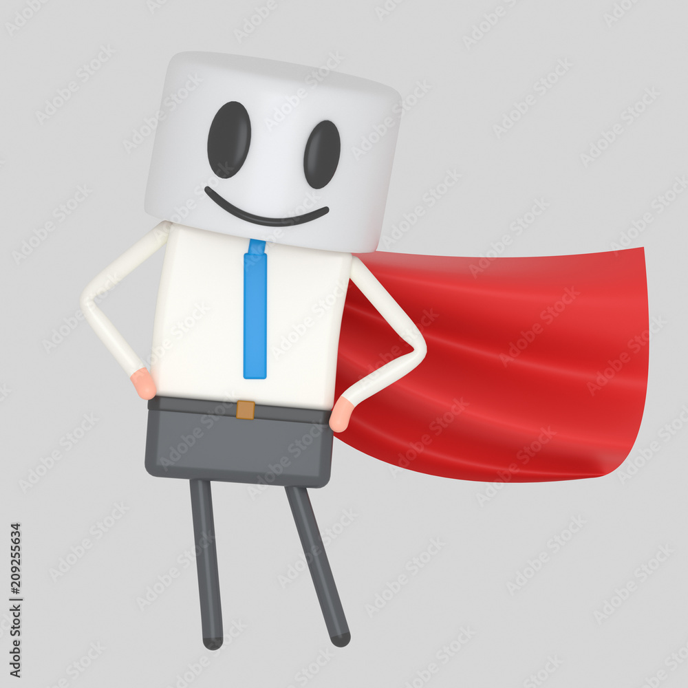 Man with emoticon face hero. Isolate. Easy automatic vectorization ...