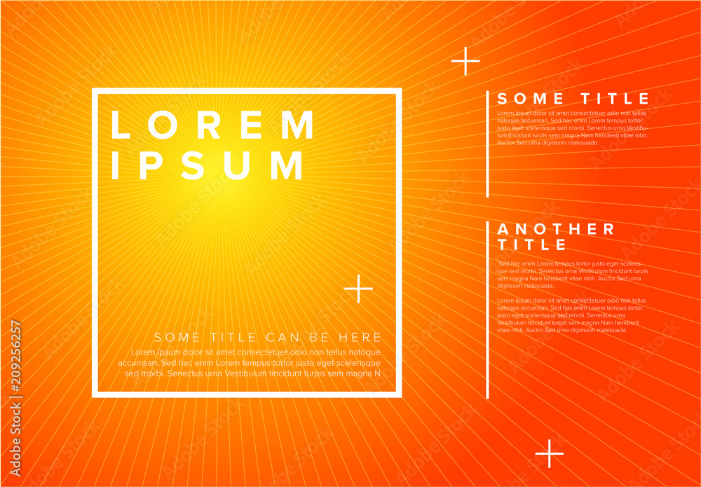 Abstract Sunburst Digital Poster Layout Stock Template | Adobe Stock