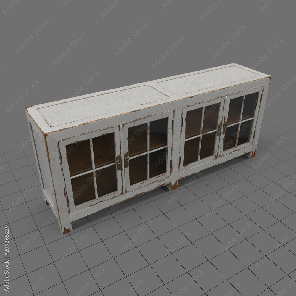 Distressed display cabinet contenido 3D de Stock | Adobe Stock
