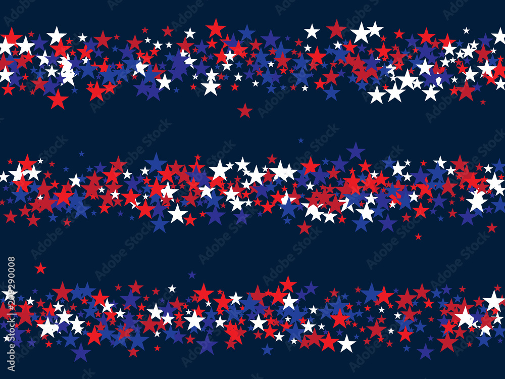 Patriotic 4th of July, Independence Day of America Stars Confetti ...