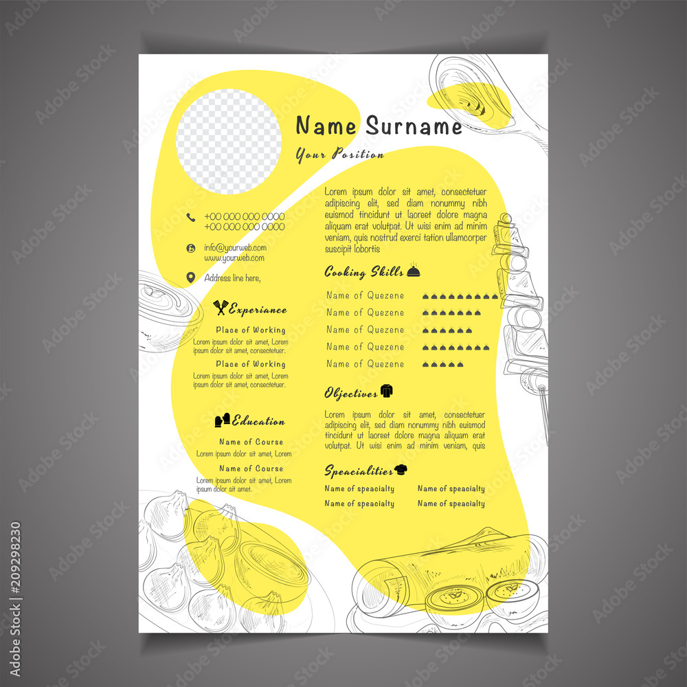 Creative field, resume template can be use as letterhead or cover ...