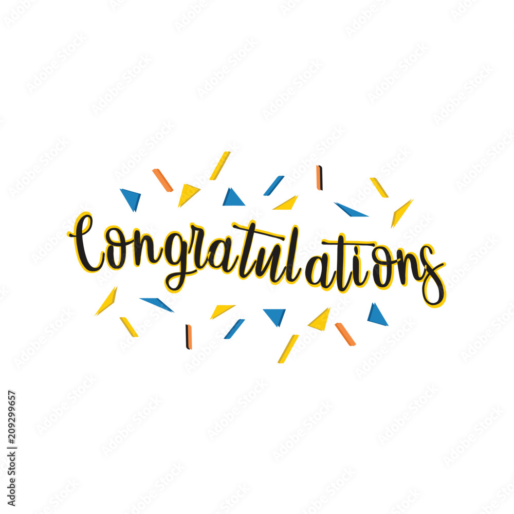 congratulation vector design Stock Vector | Adobe Stock