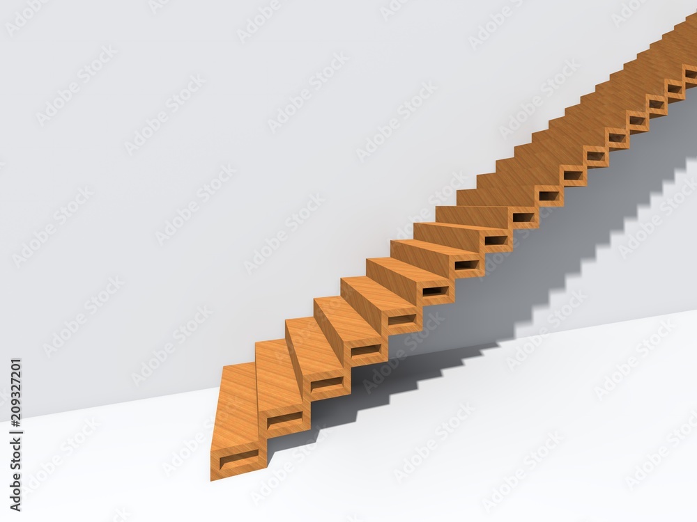 Conceptual stair on wall background building or architecture as ...