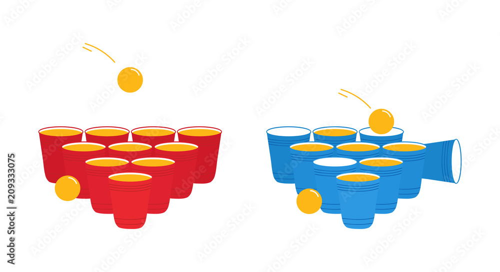 Beer Pong Cartoon