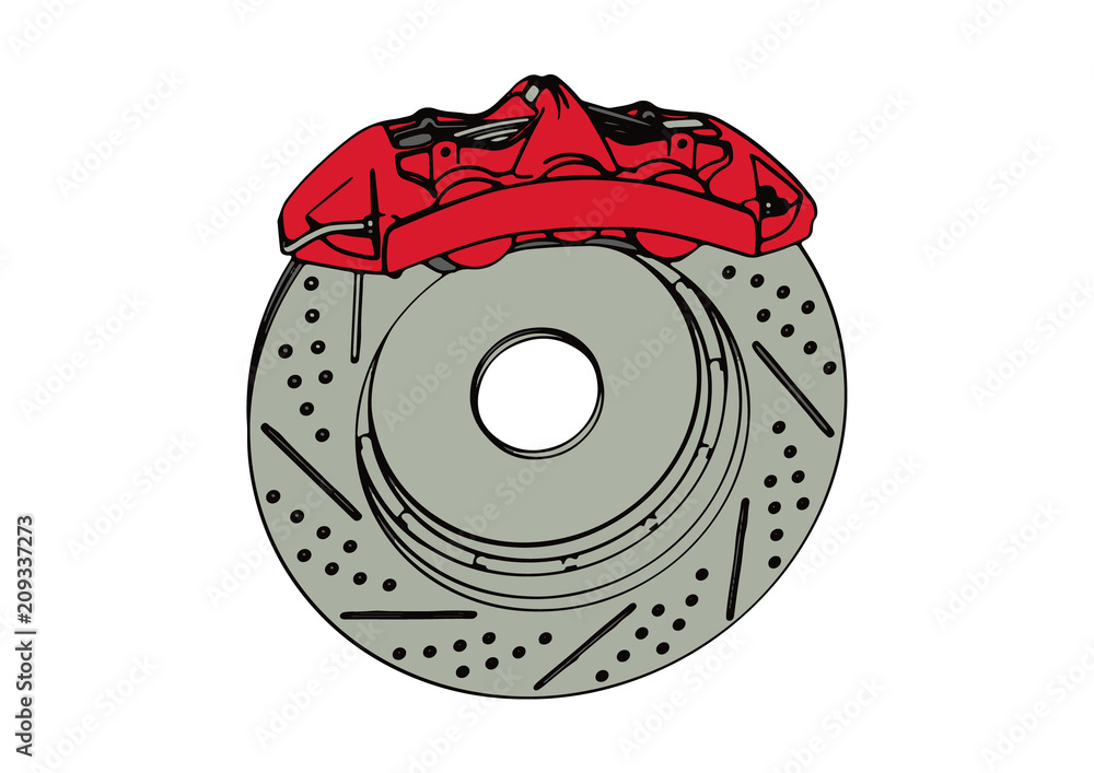 Vecteur Stock brake caliper vector | Adobe Stock