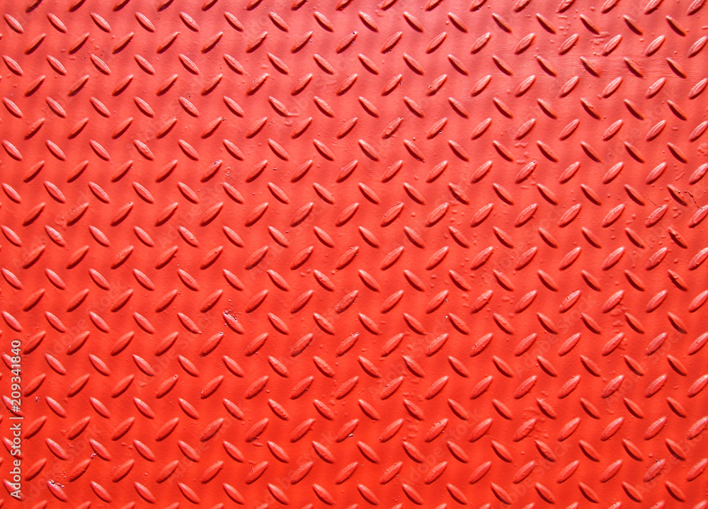 red painted industrial metal plate industrial diamond pattern grip ...