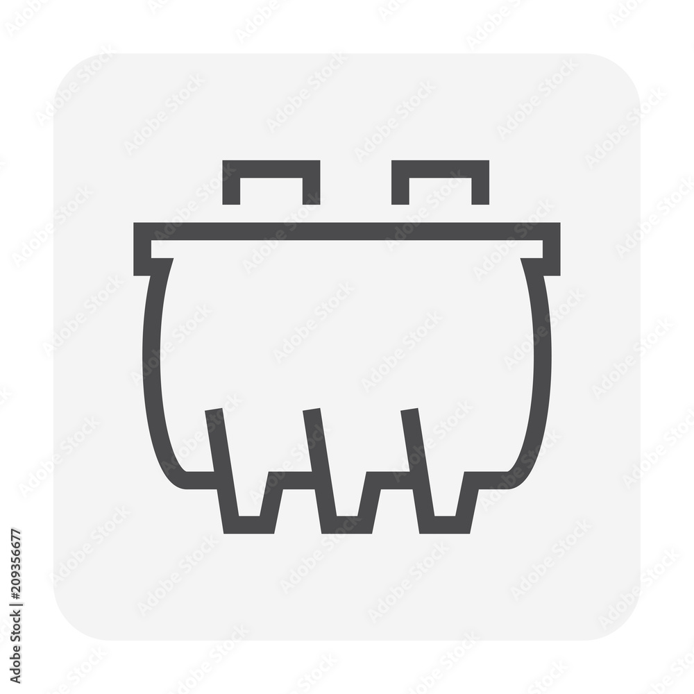 Septic tank vector icon. That sanitation equipment part of drainage ...