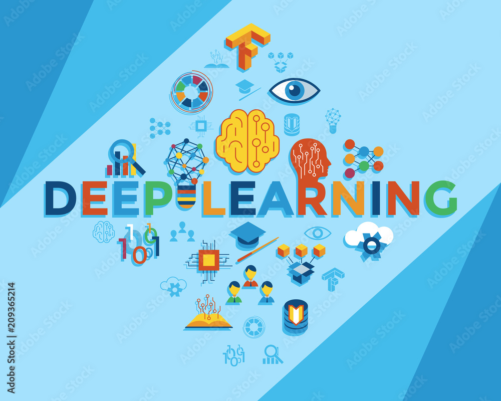 Digital vector deep learning Stock Vector | Adobe Stock