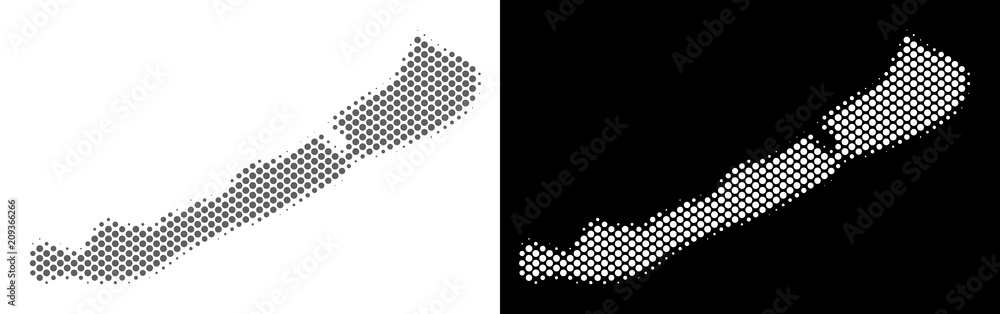 Halftone round spot Balaton Lake map. Vector territory maps in gray and ...