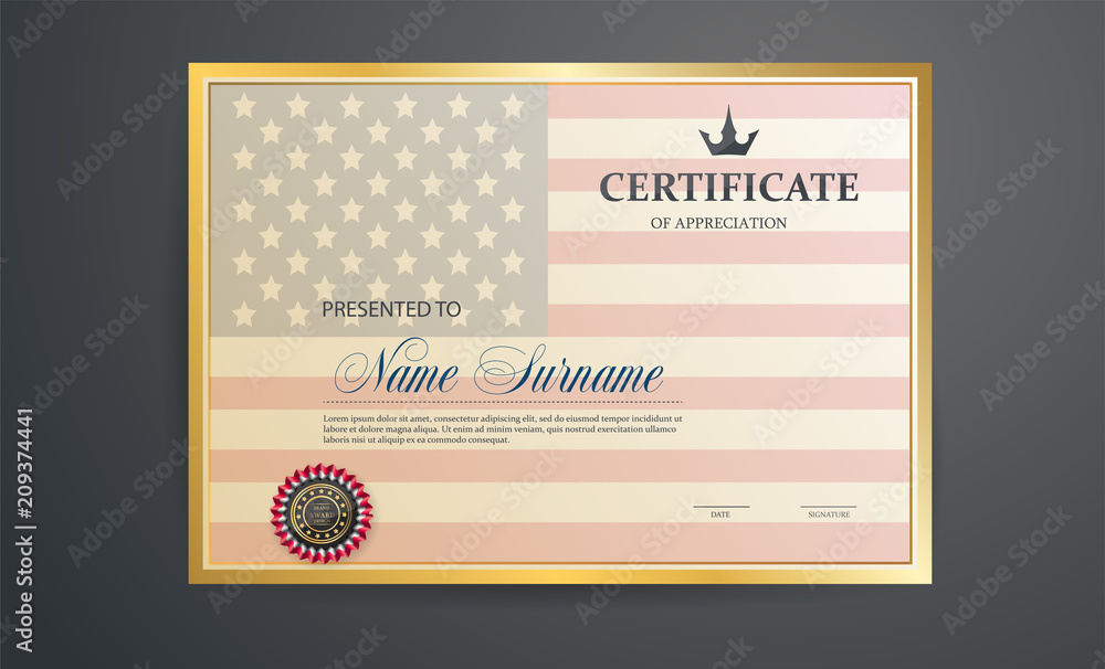 Certificate template. Certification against the background of the ...