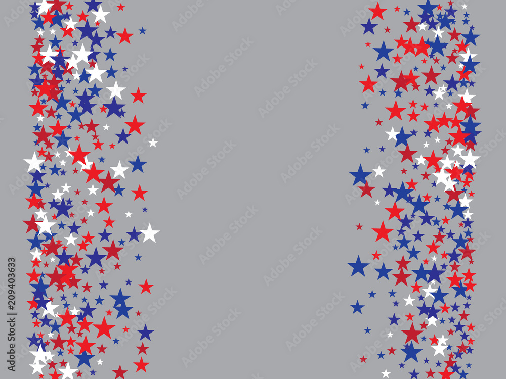 Patriotic 4th of July, Independence Day of America Stars Confetti ...