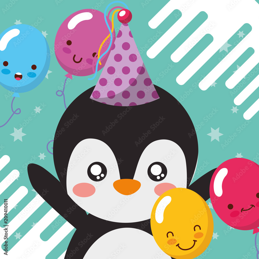 Happy Birthday Penguin Clipart