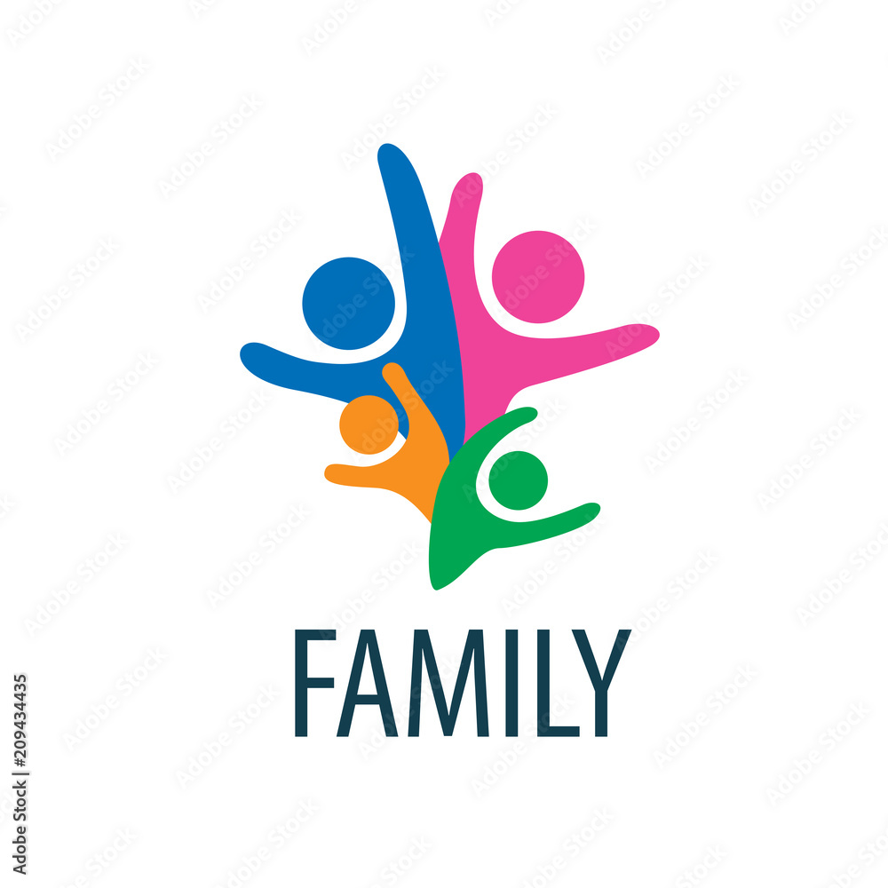 Vetor de vector family logo do Stock | Adobe Stock