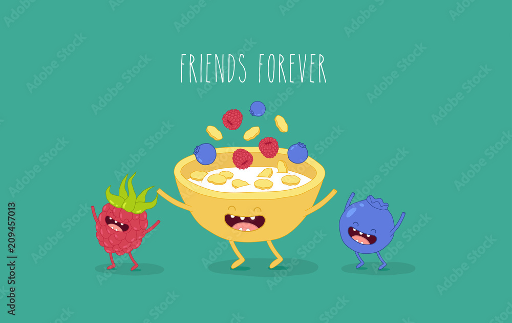 This is funny cornflakes on the yellow bowl with are blubbery and ...