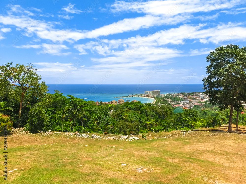 Jamaican Beach A. Caribbean beach on the northern coast of Jamaica ...