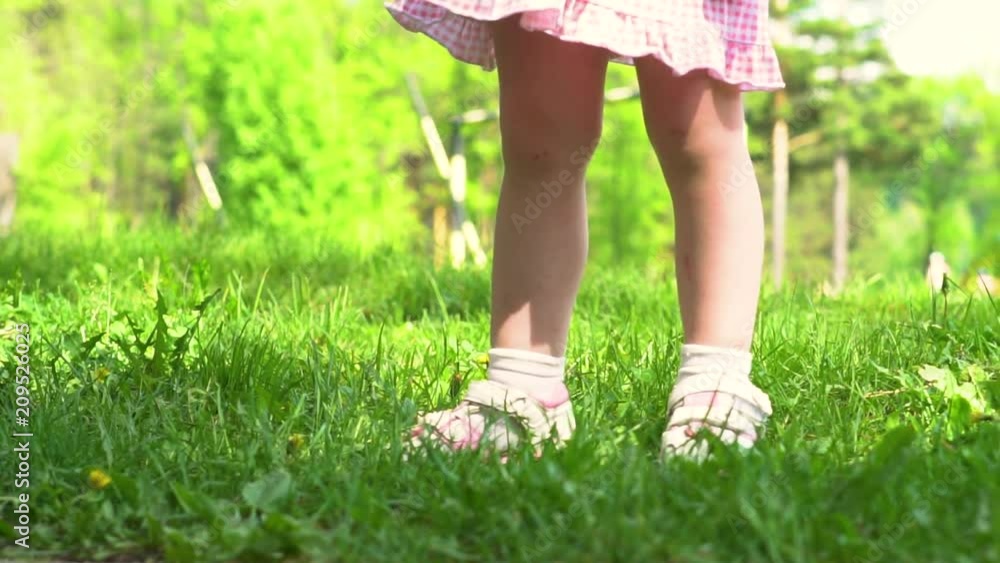 child's feet running Stock ビデオ | Adobe Stock