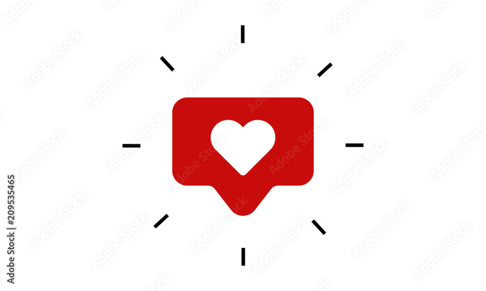 Instagram Heart Icon Vector