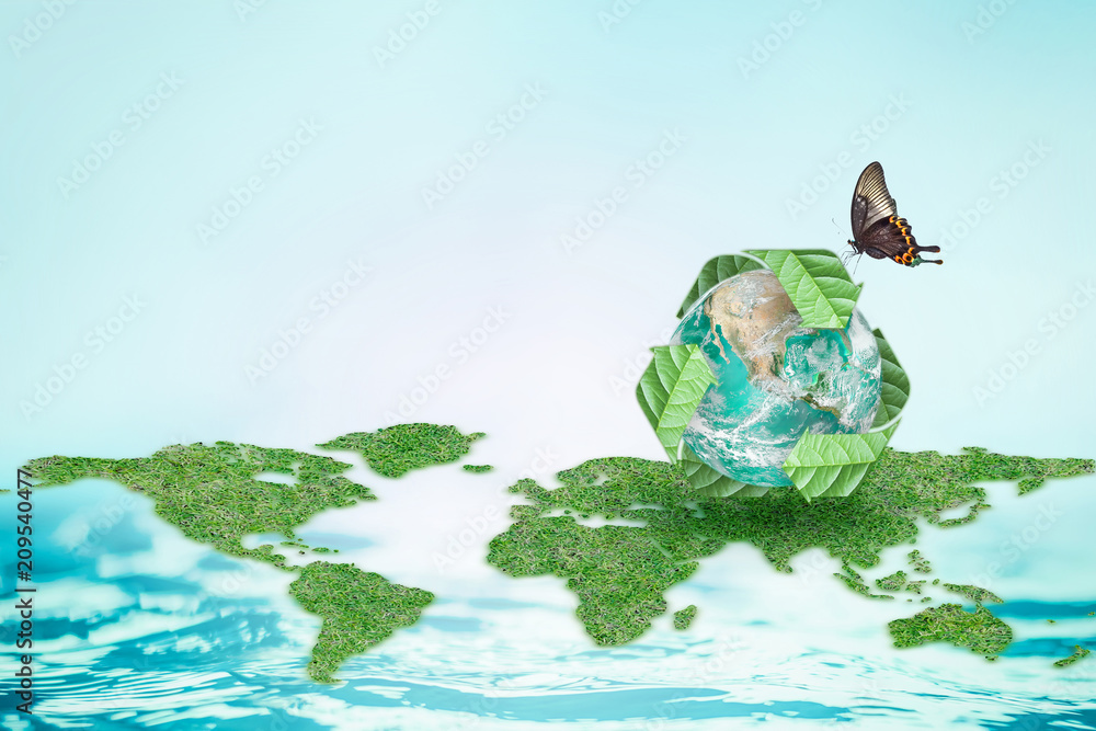 Renewable eco energy sources, saving world environment, go green and ...