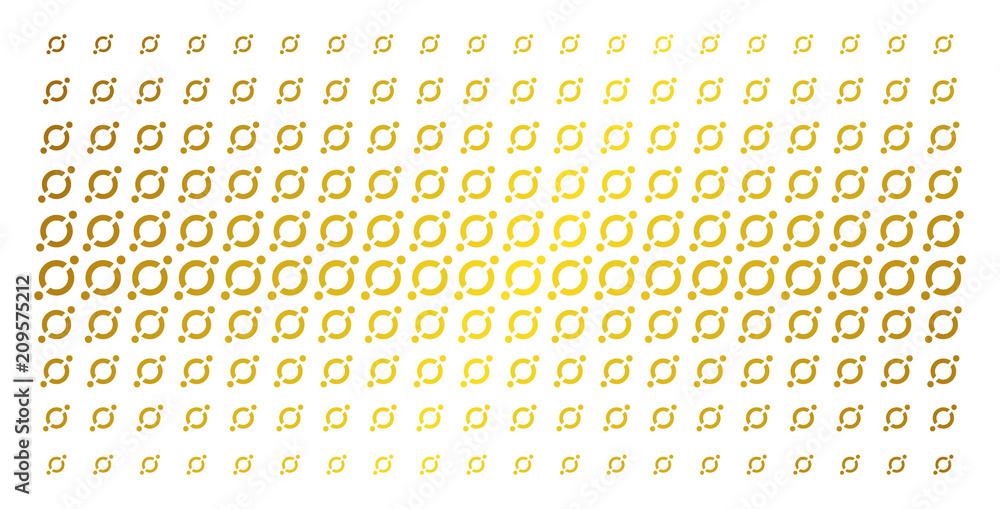 Node link icon golden halftone pattern. Vector node link symbols are ...