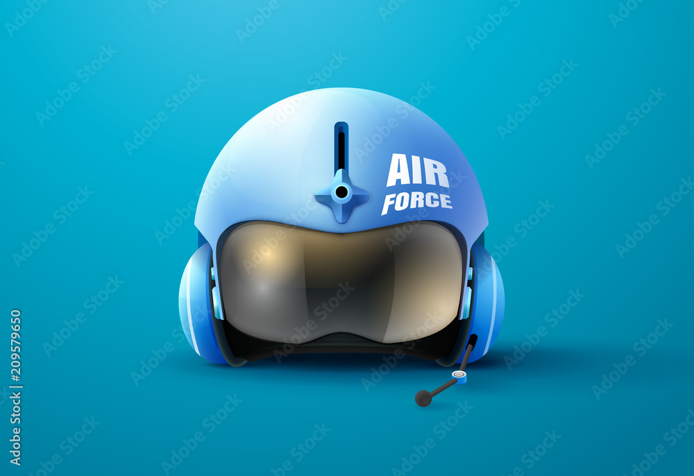 pilot jet helmet vector illustration Stock Vector | Adobe Stock