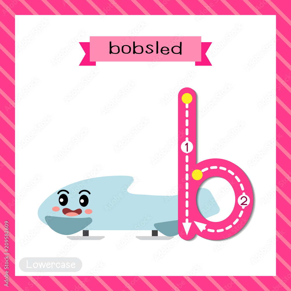 Letter B lowercase cute children colorful transportations ABC alphabet ...