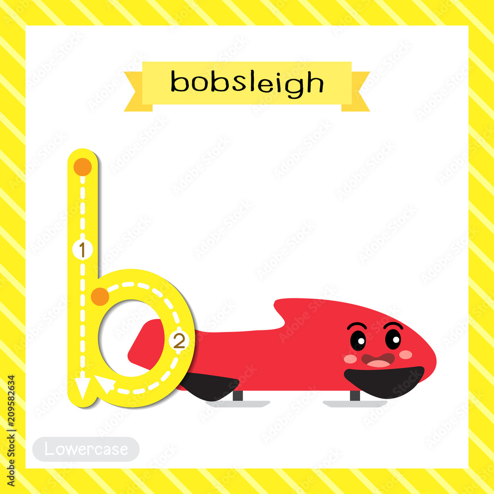 Letter B lowercase cute children colorful transportations ABC alphabet ...