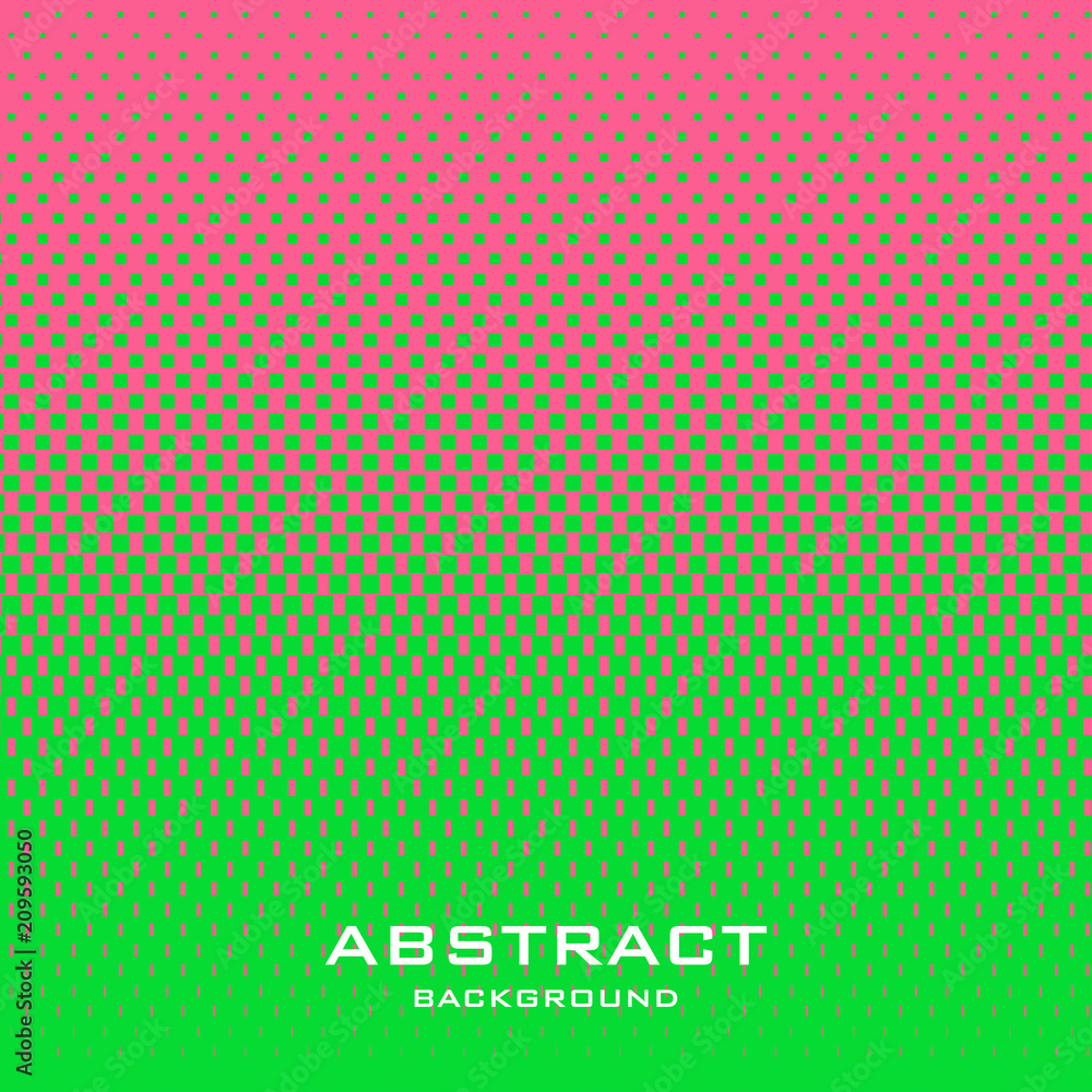 Abstract background with halftone pattern in fluorescent colors ...