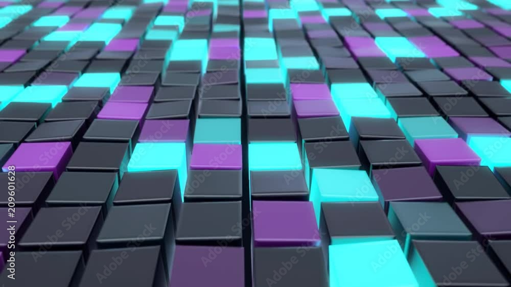 Vidéo Stock Polygonal cubes. Seamless looping animation rendered at 16 ...