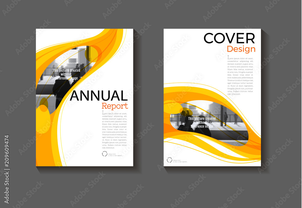 yellow Brochure cover layout abstract background modern design modern ...