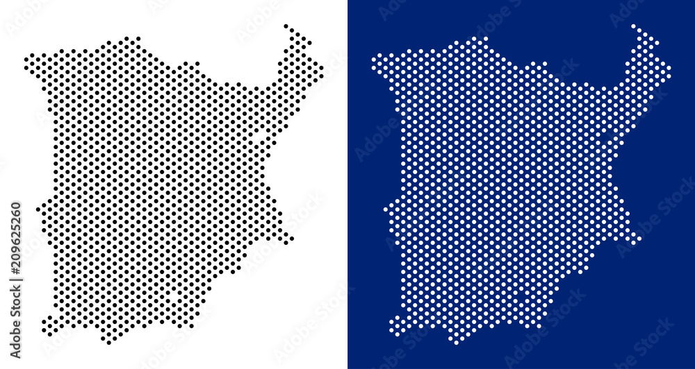 Dot Koh Samui map. Vector geographic map on white and blue backgrounds ...