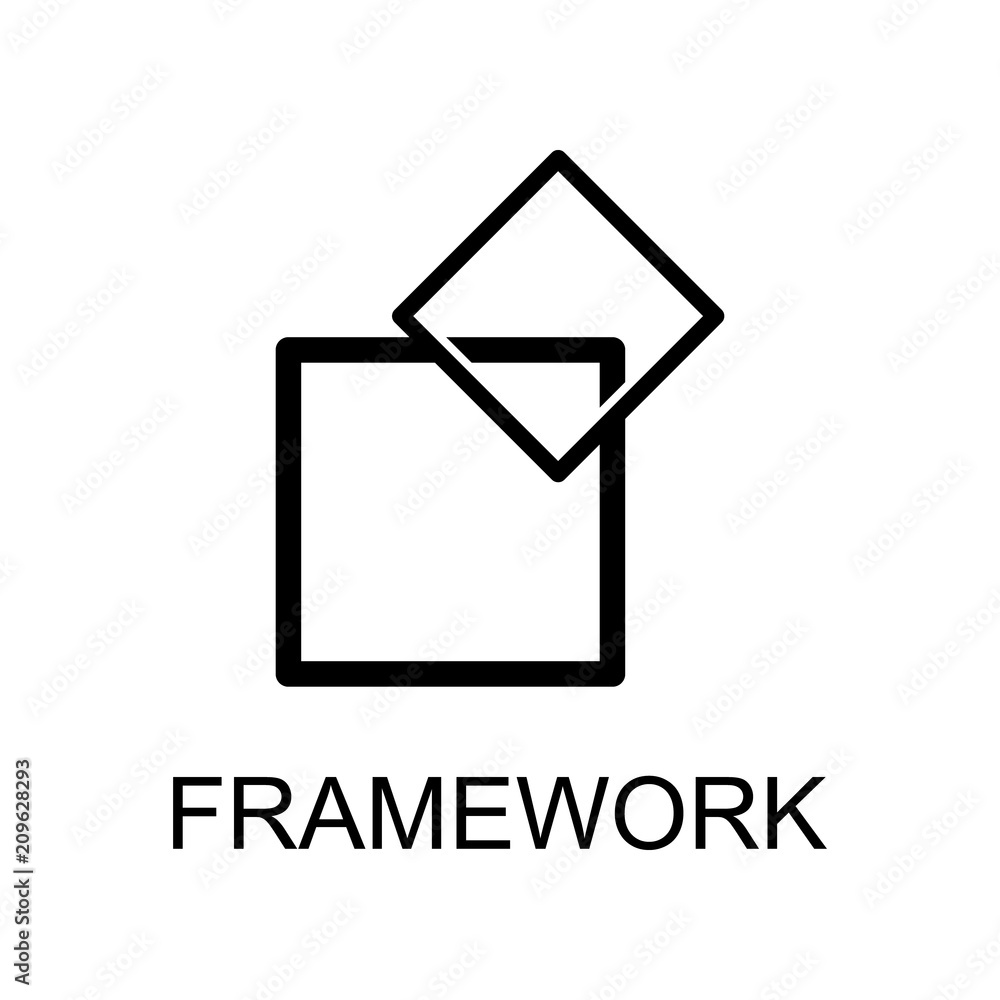 framework sign icon. Element of Software development signs with name ...