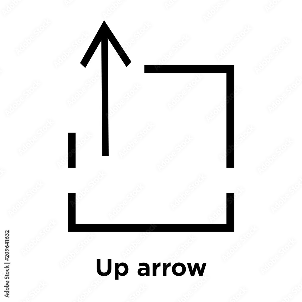 Up arrow icon vector sign and symbol isolated on white background, Up ...