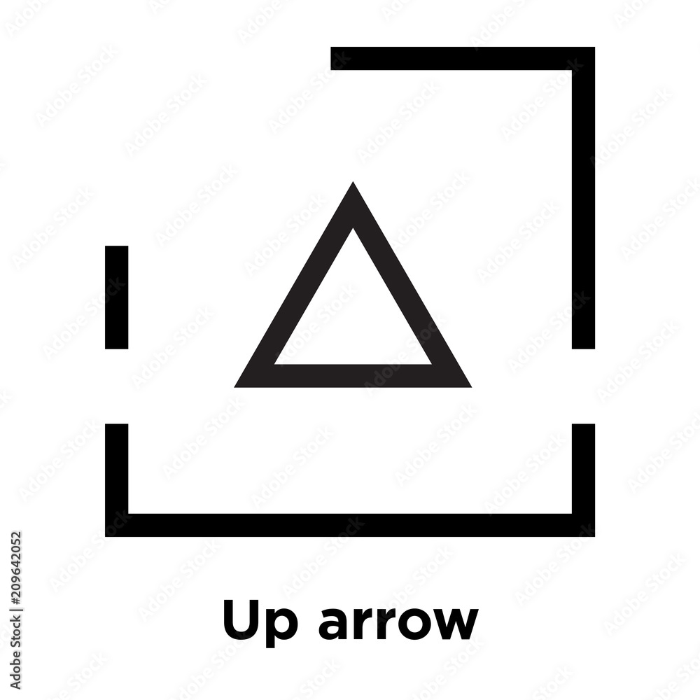 Up arrow icon vector sign and symbol isolated on white background, Up ...