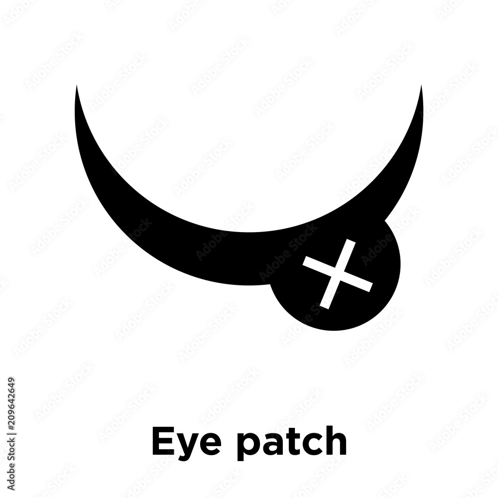 Eye patch icon vector sign and symbol isolated on white background, Eye ...
