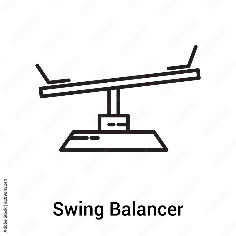 Swing Balancer icon vector sign and symbol isolated on white background ...