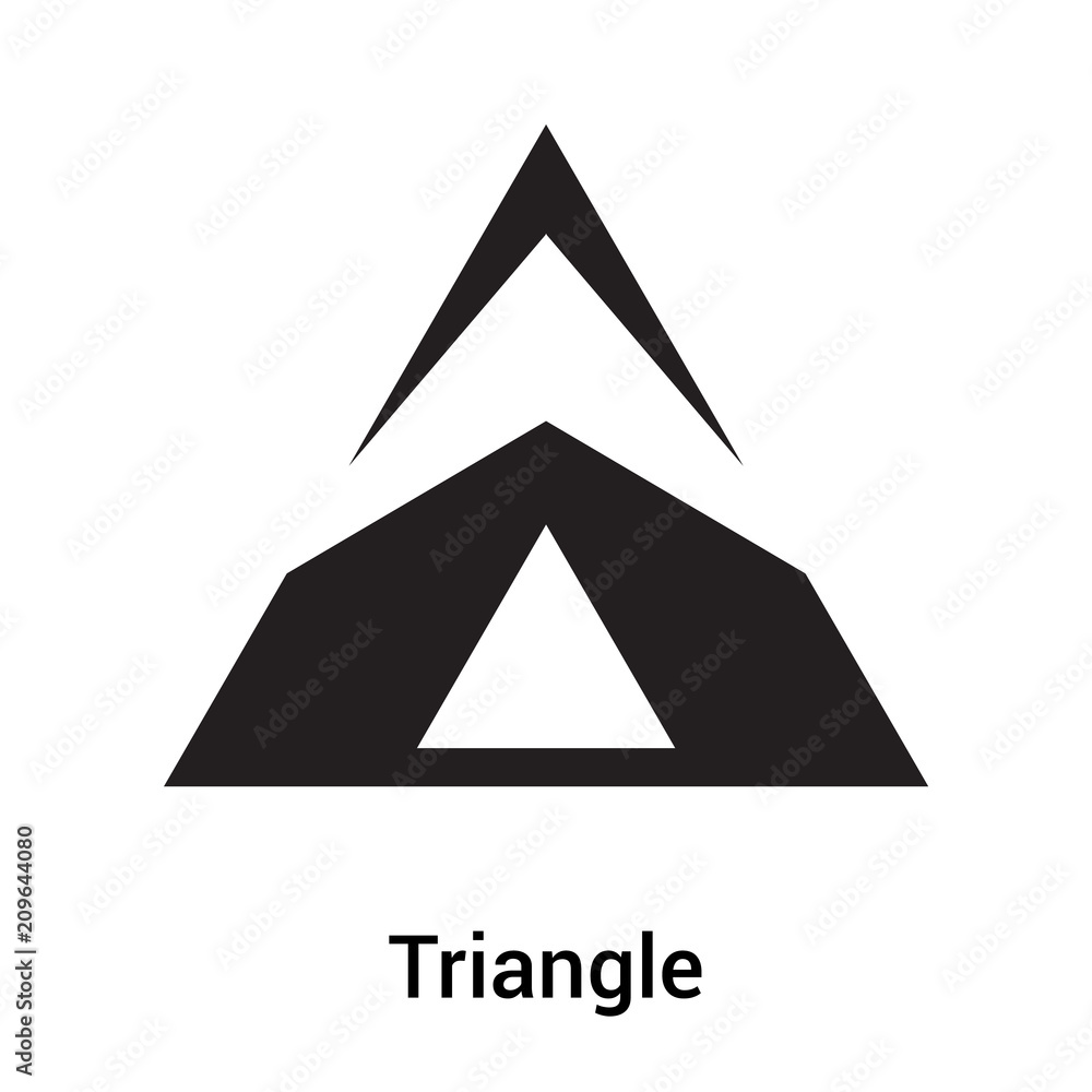 Triangle icon vector sign and symbol isolated on white background ...