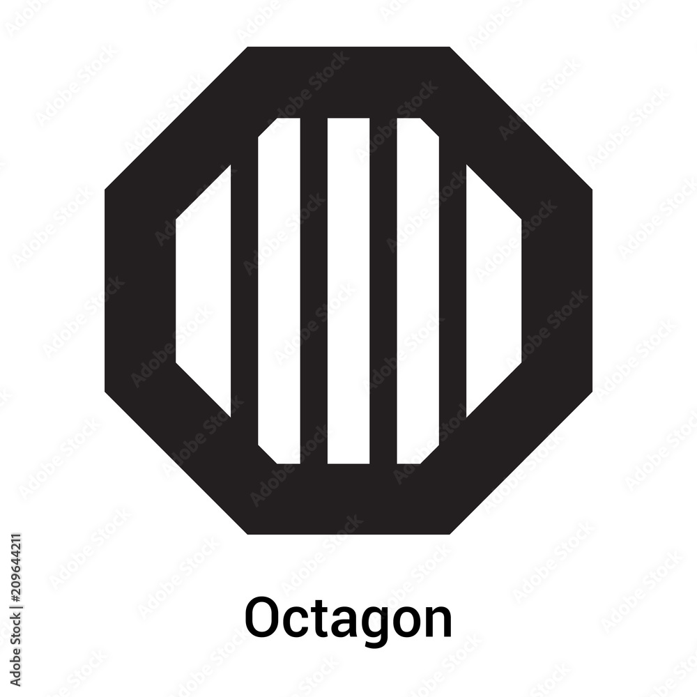 Octagon icon vector sign and symbol isolated on white background ...