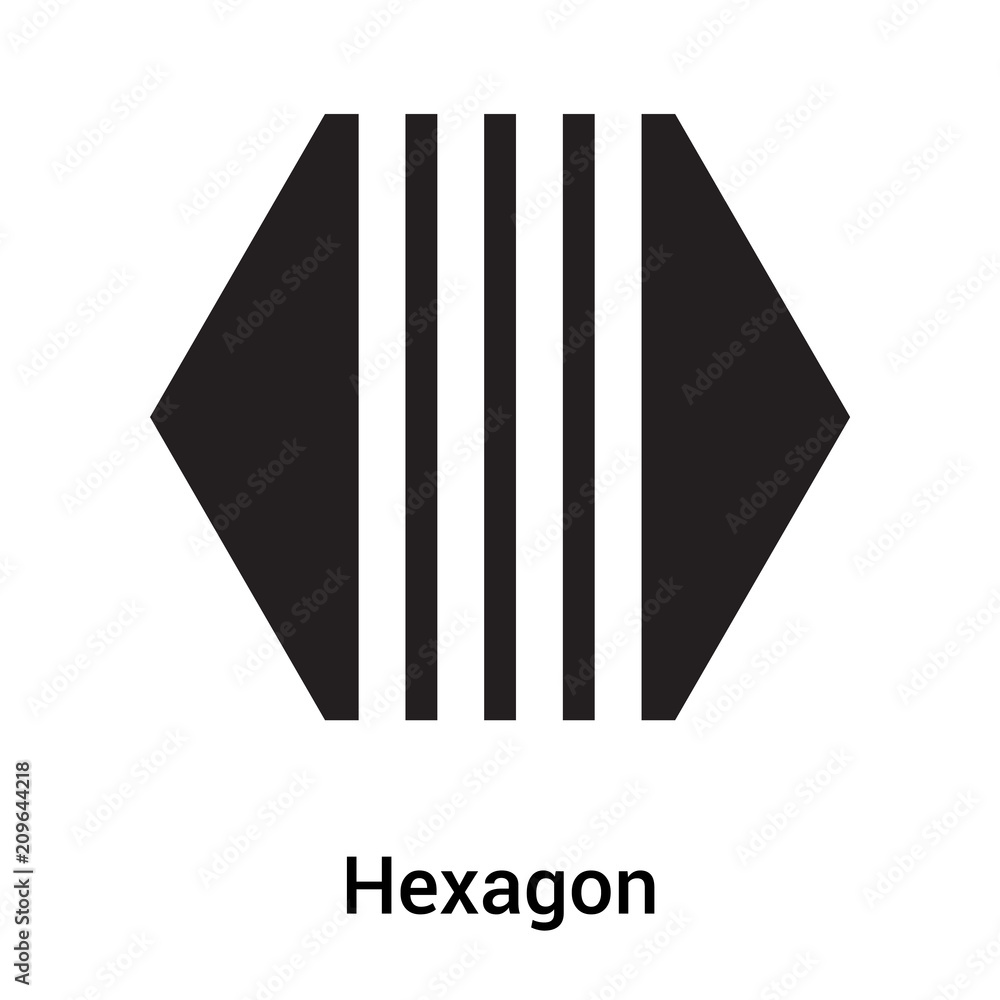 Hexagon icon vector sign and symbol isolated on white background ...