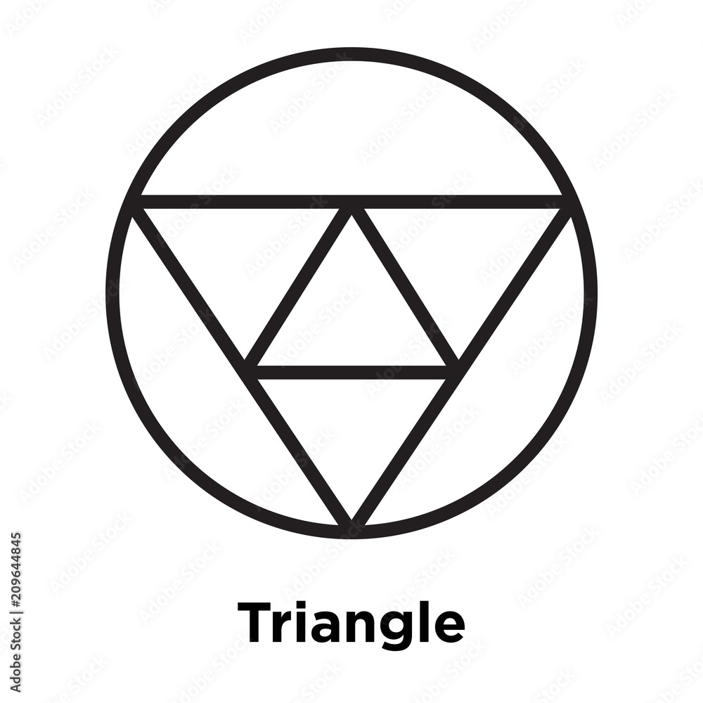 Triangle icon vector sign and symbol isolated on white background ...
