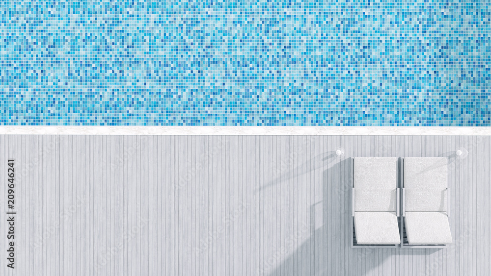 Relaxing summer,top view, sun loungeron Sunbathing deck and private ...