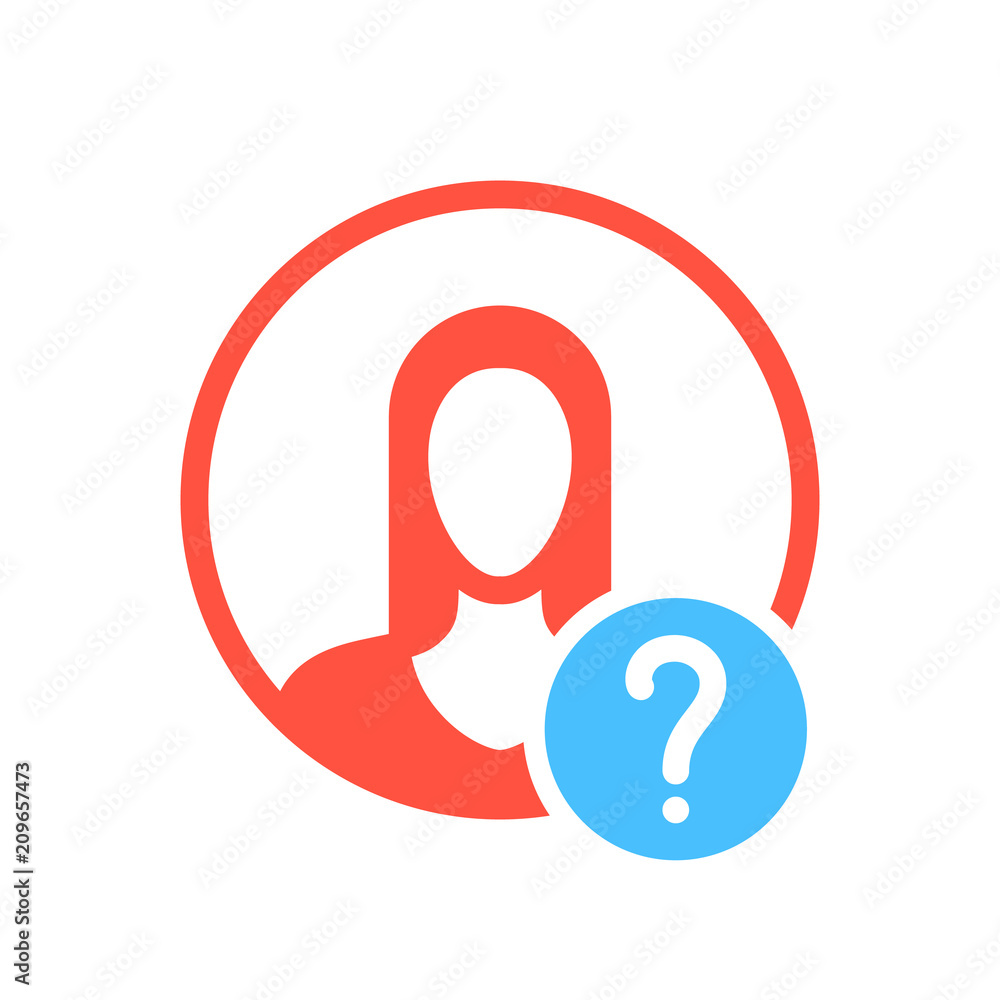 Avatar icon, people icon with question mark. Avatar icon and help, how ...