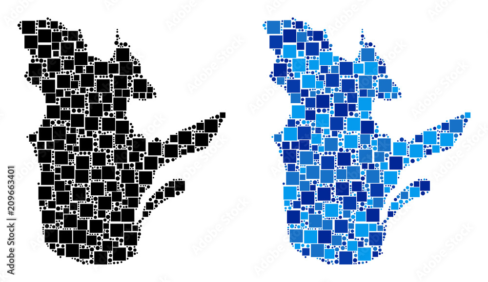 Dot Quebec Province map versions. Abstract geographic map version done ...
