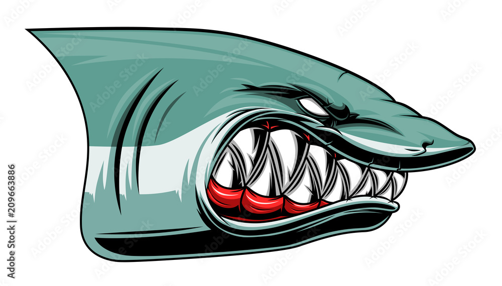 Angry Shark Drawing
