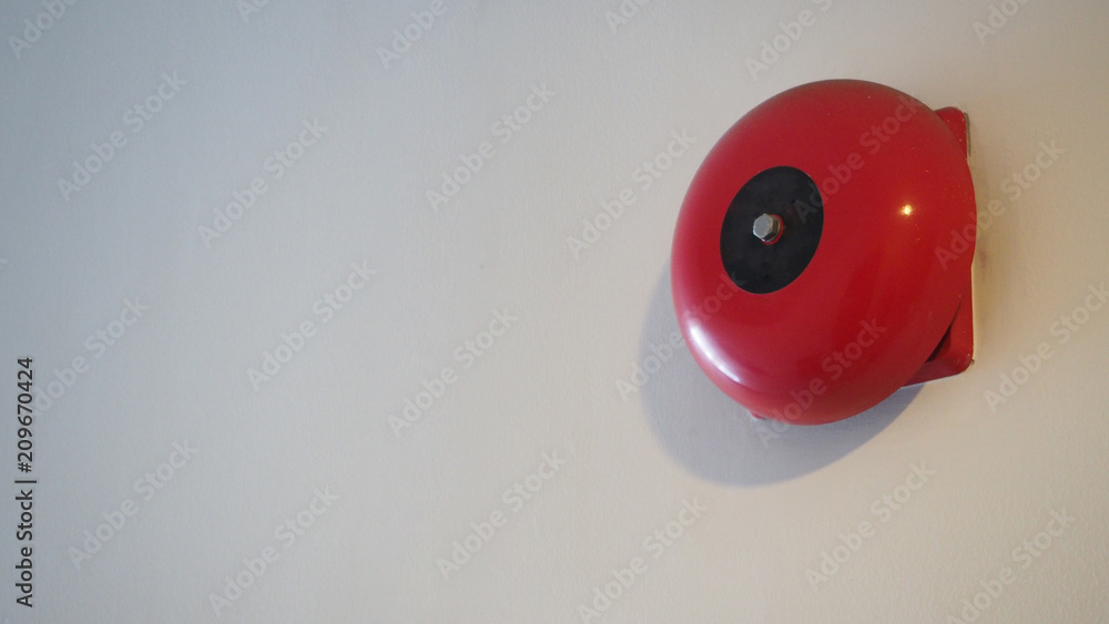 Emergency of Fire alarm notifier or alert or bell warning equipment use ...