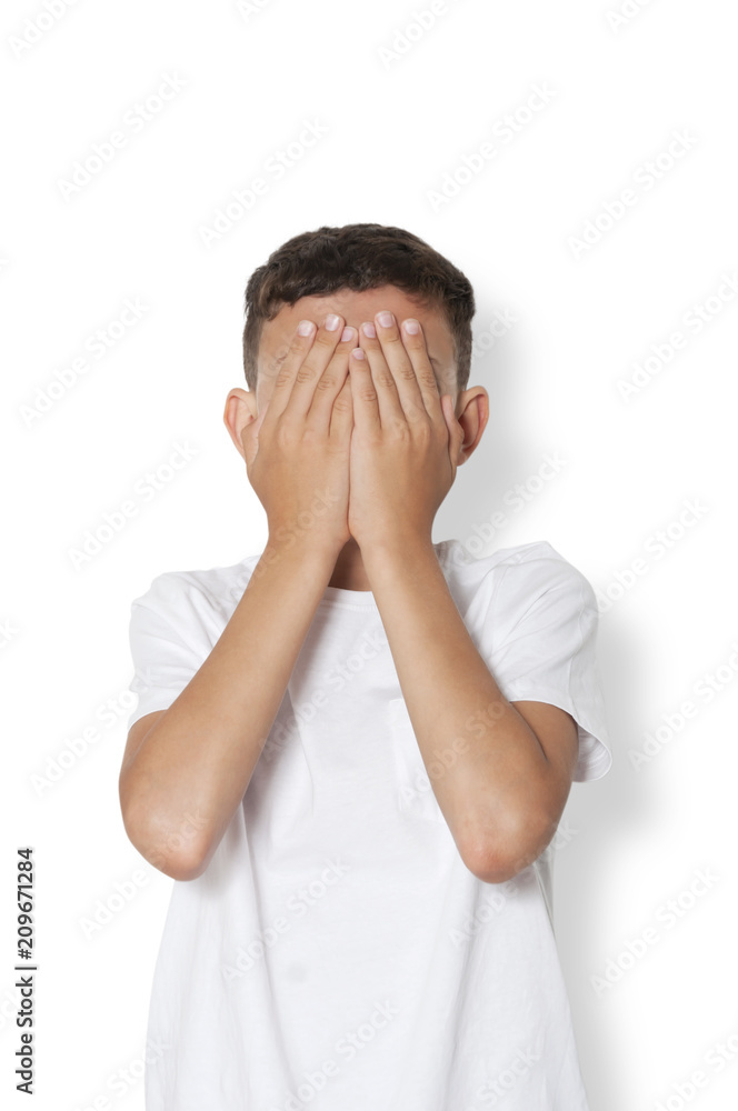 Boy Hiding His Face