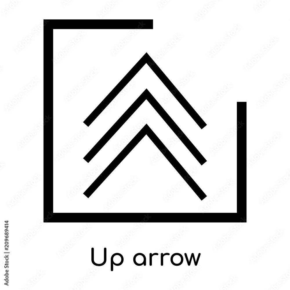 Up arrow icon vector sign and symbol isolated on white background, Up ...