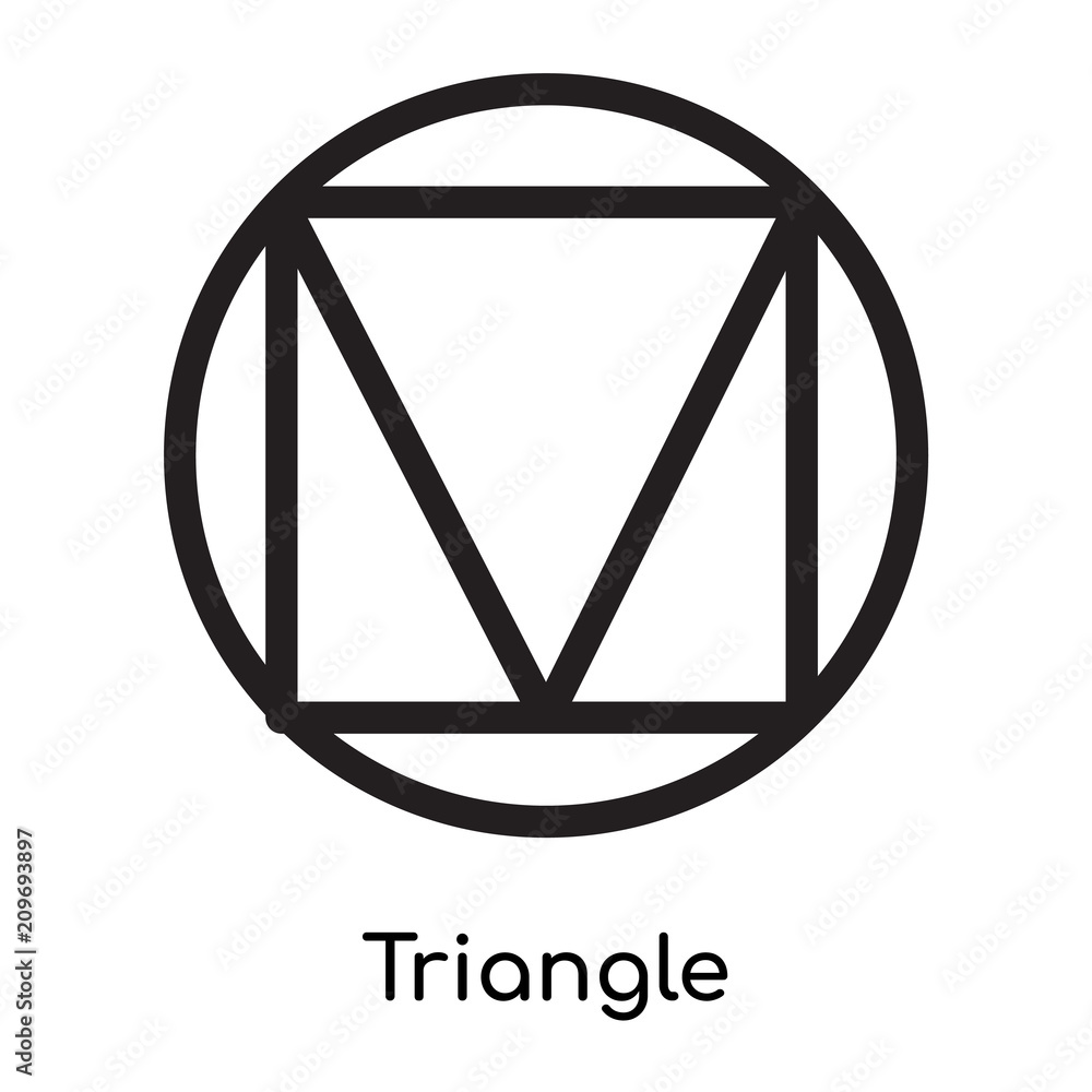 Triangle icon vector sign and symbol isolated on white background ...