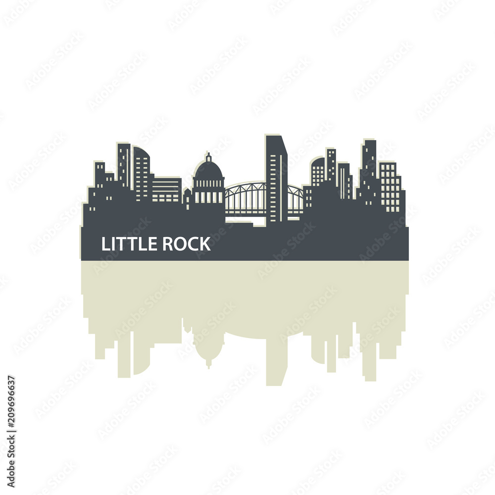 Little Rock City Skyline Logo Template Stock Vector | Adobe Stock